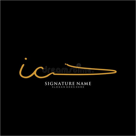 Letter IC Signature Logo Template Vector Stock Vector - Illustration of ...