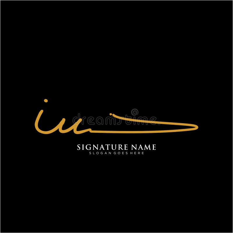 Letter IU Signature Logo Template Vector Stock Vector - Illustration of ...