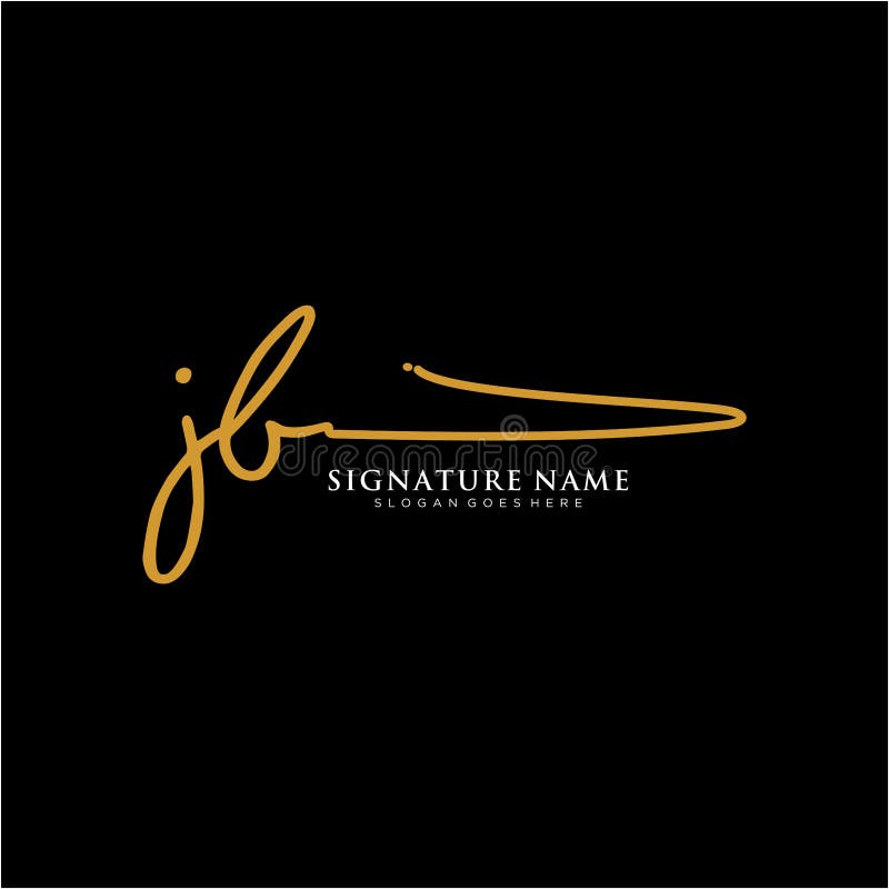 Letter JB Signature Logo Template Vector Stock Vector - Illustration of ...