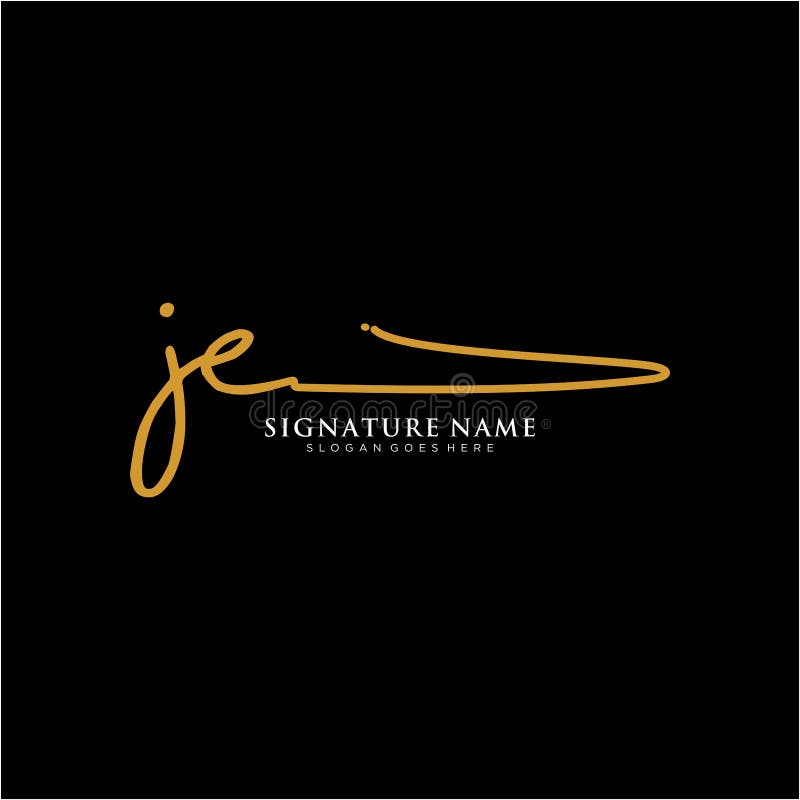 Letter JE Signature Logo Template Vector Stock Vector - Illustration of ...