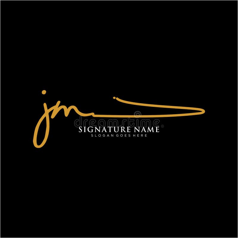 Letter JM Signature Logo Template Vector Stock Vector - Illustration of ...