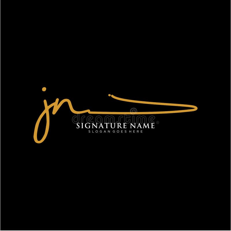 Letter JN Signature Logo Template Vector Stock Vector - Illustration of ...