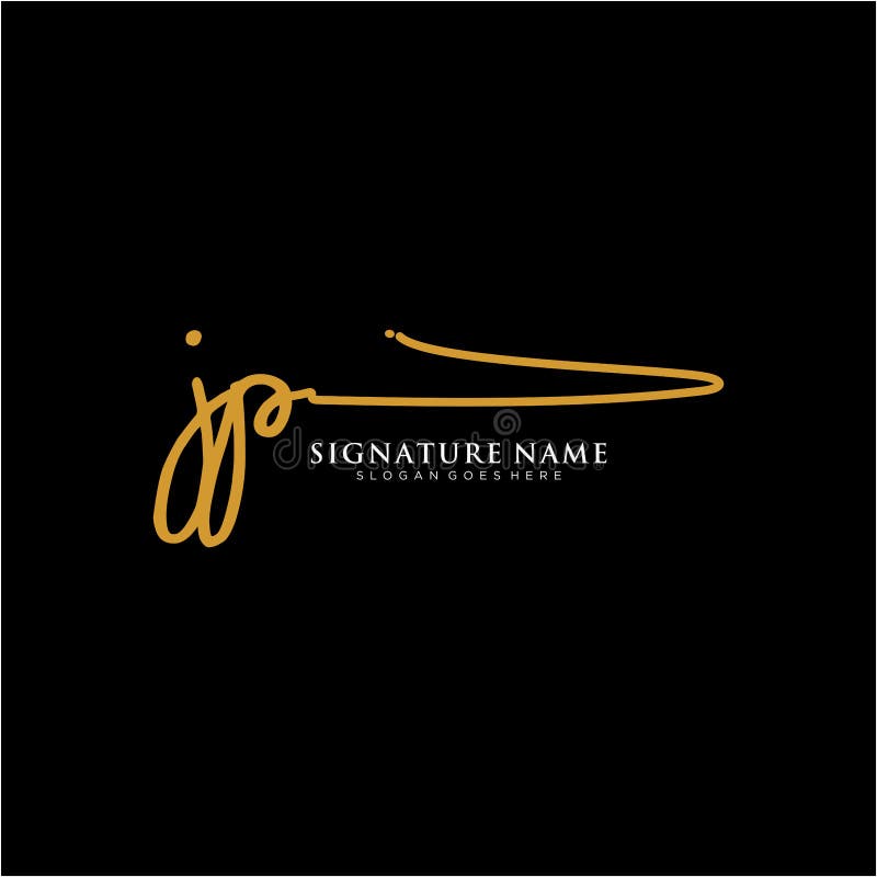 Letter JP Signature Logo Template Vector Stock Vector - Illustration of ...