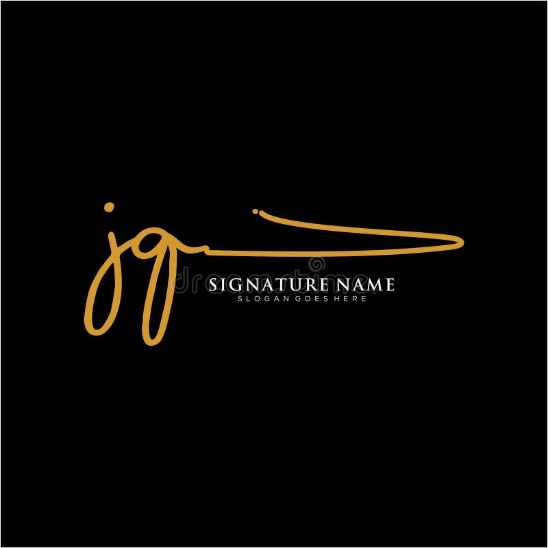 Letter JQ Signature Logo Template Vector Stock Vector - Illustration of ...