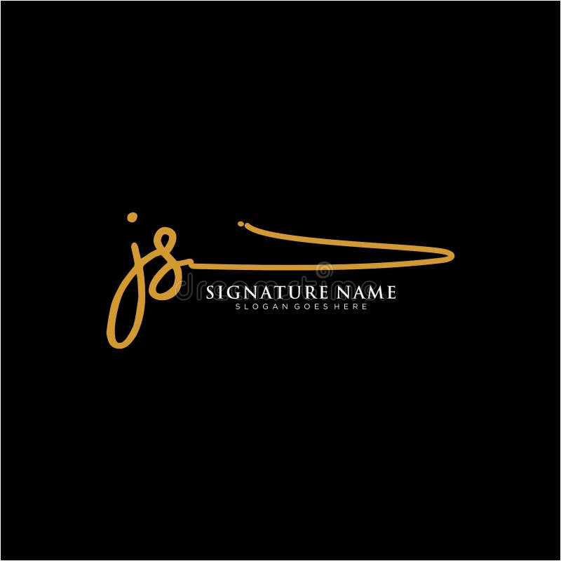 Letter JS Signature Logo Template Vector Stock Vector - Illustration of ...