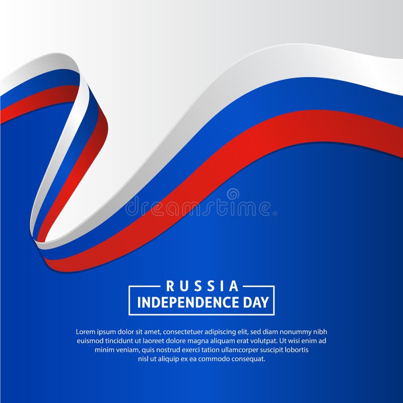 Russia Independence Day Background. 12th June Russian Day Stock Vector ...