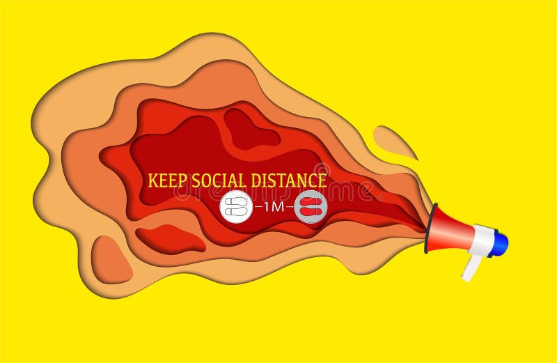 Keep social distancing stock vector. Illustration of audio - 182728678