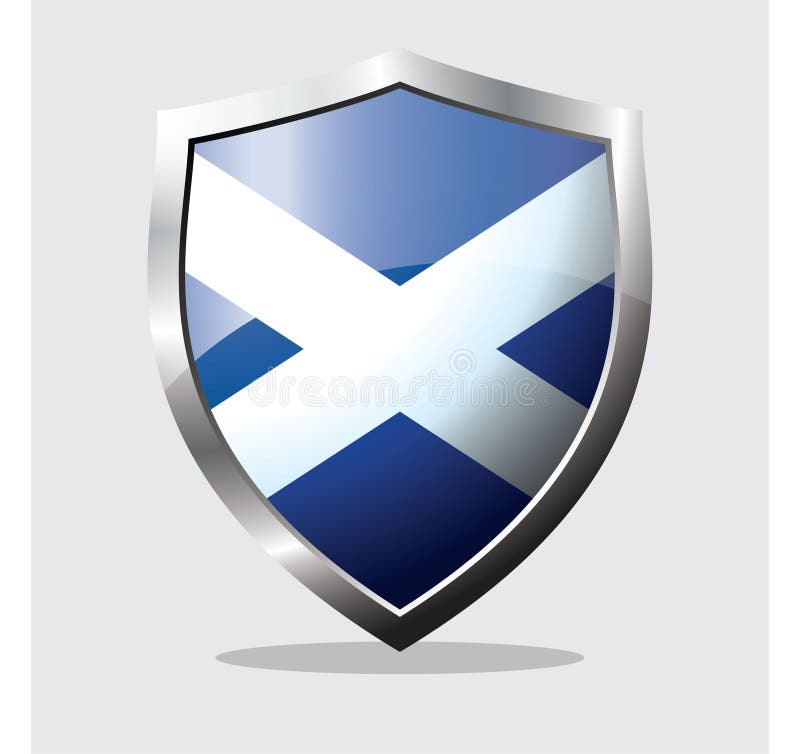 Shield Icon Vector Illustration of a Scottish Country Flag Stock Vector ...