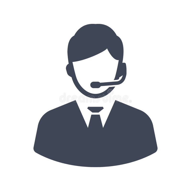 Customer Call Center Flat Vector Icon Stock Vector - Illustration of ...