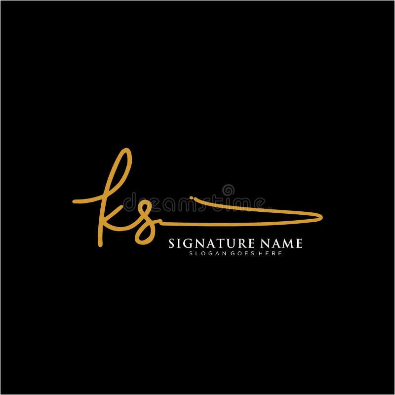 Letter KS Signature Logo Template Vector Stock Illustration ...