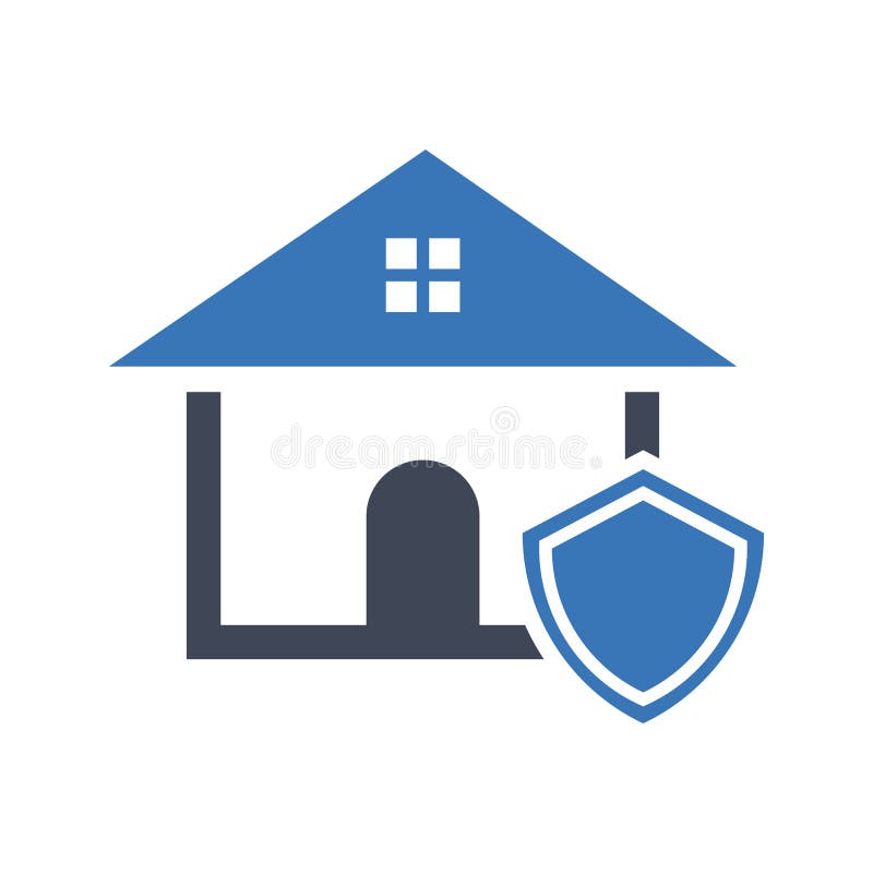 Property Security Flat Vector Icon Stock Vector - Illustration of ...