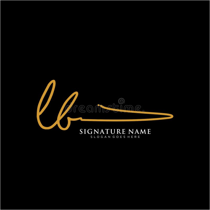 Letter LB Signature Logo Template Vector Stock Vector - Illustration of ...