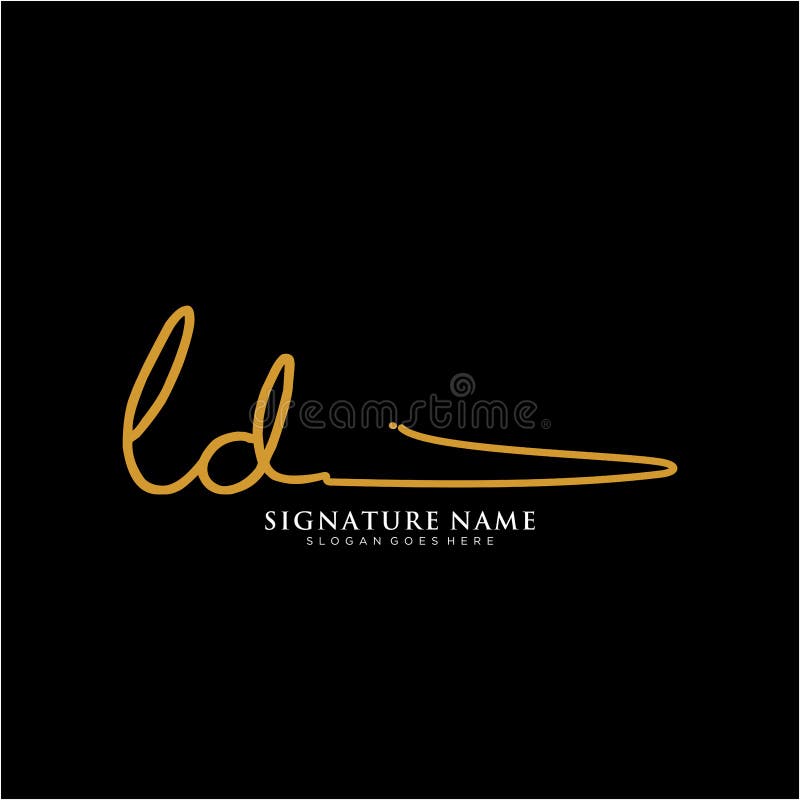 Letter LD Signature Logo Template Vector Stock Vector - Illustration of ...