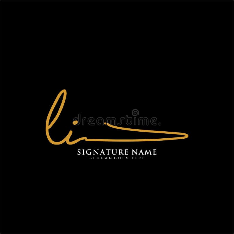 Letter LI Signature Logo Template Vector Stock Vector - Illustration of ...