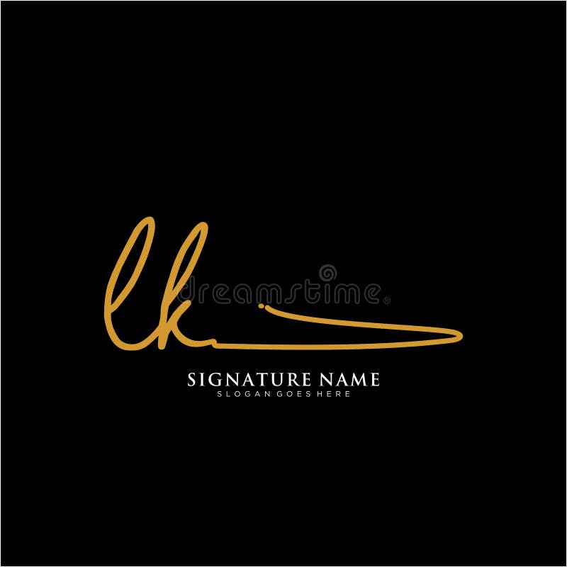 Letter LK Signature Logo Template Vector Stock Vector - Illustration of ...