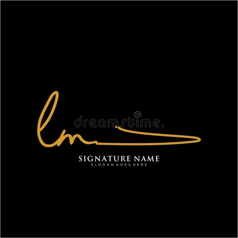 Letter LM Signature Logo Template Vector Stock Vector - Illustration of ...