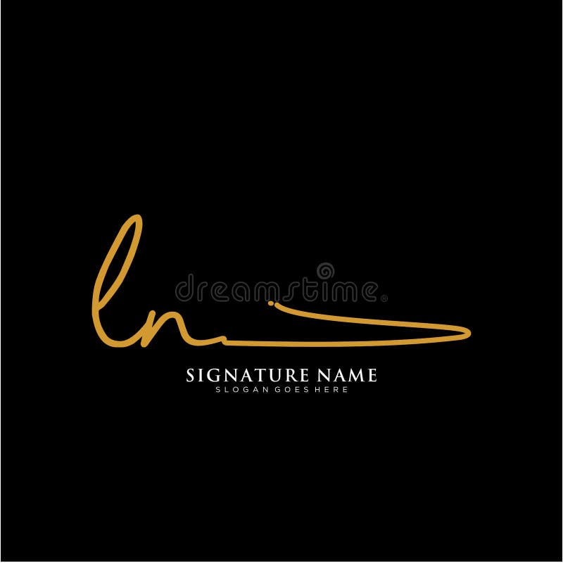 Letter LN Signature Logo Template Vector Stock Vector - Illustration of ...