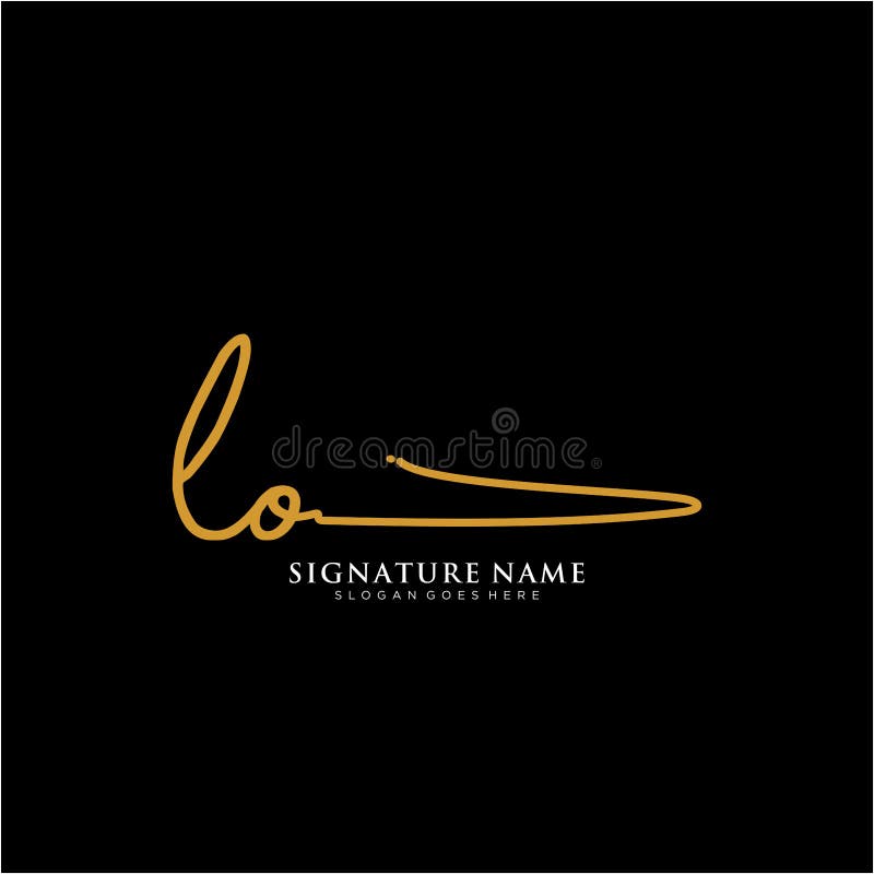 Letter LO Signature Logo Template Vector Stock Vector - Illustration of ...