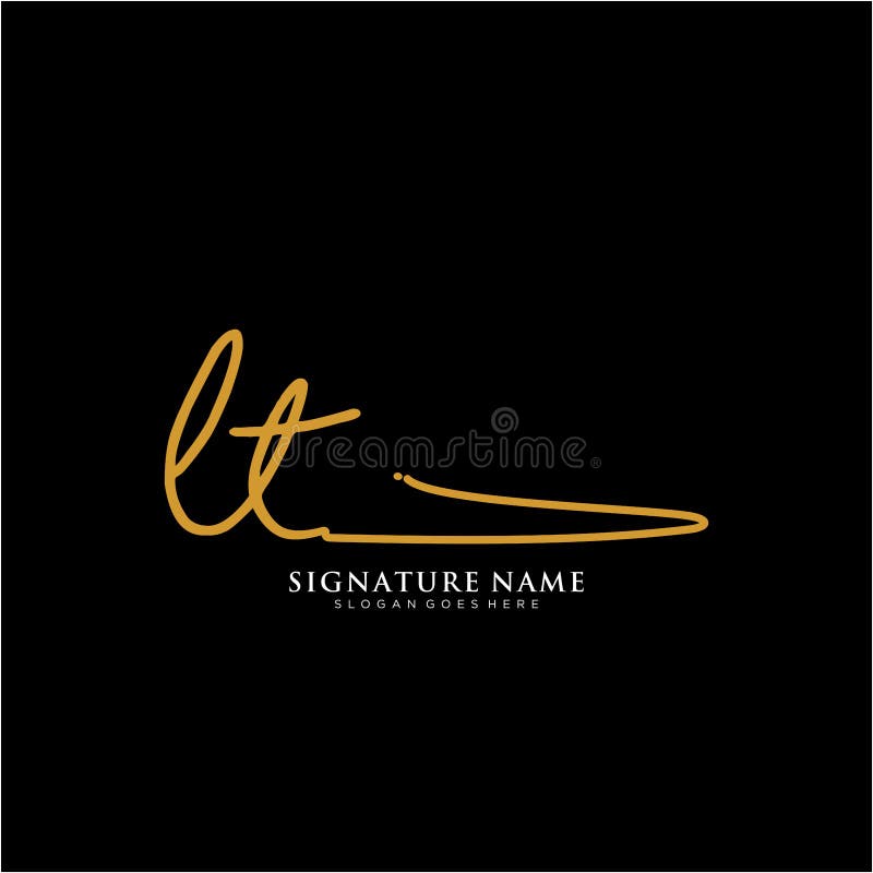 Letter LT Signature Logo Template Vector Stock Vector - Illustration of ...