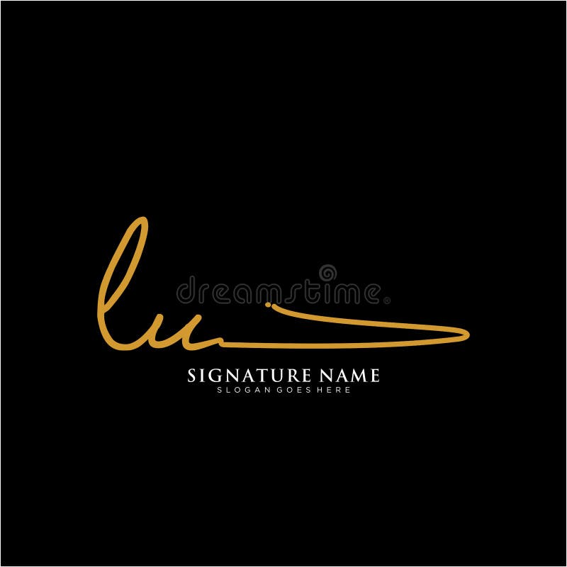 Letter LU Signature Logo Template Vector Stock Vector - Illustration of ...
