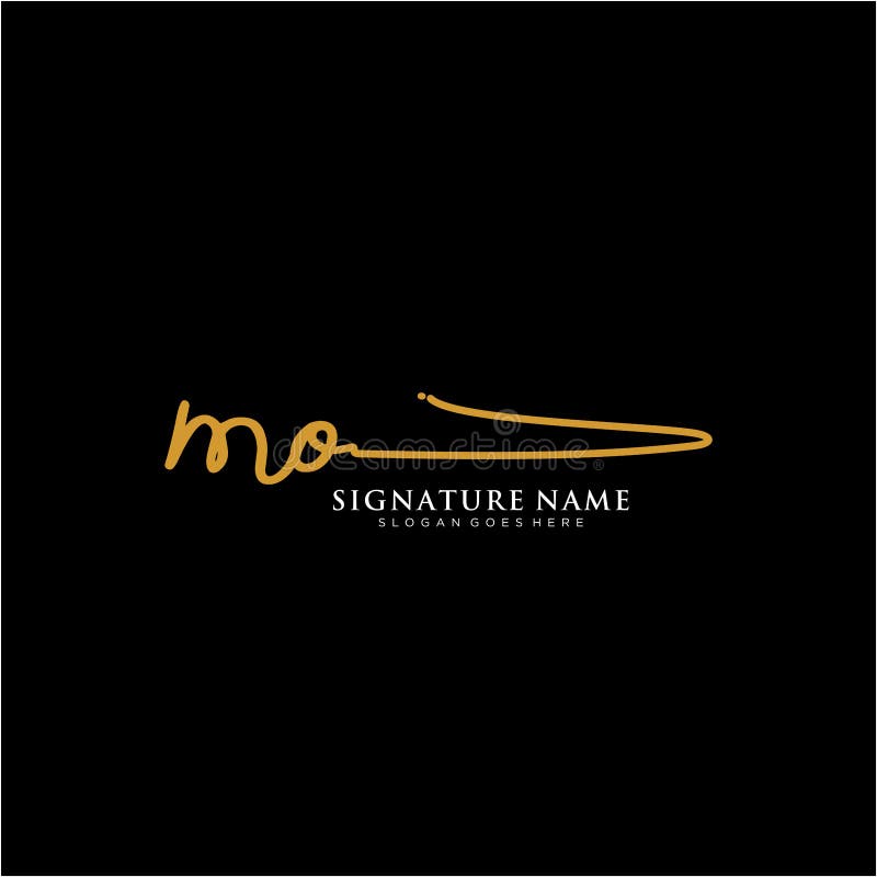 Letter MO Signature Logo Template Vector Stock Vector - Illustration of ...
