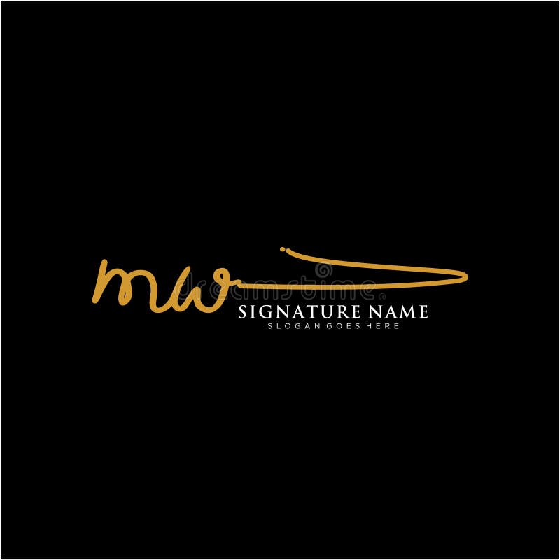 Letter MW Signature Logo Template Vector Stock Vector - Illustration of ...