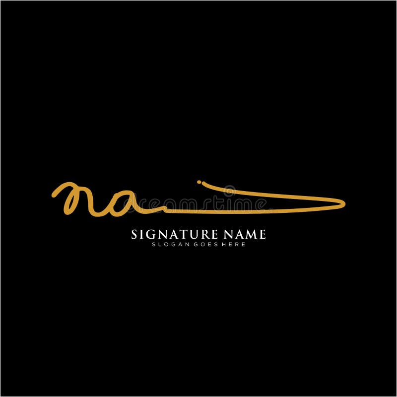 Letter NA Signature Logo Template Vector Stock Vector - Illustration of ...