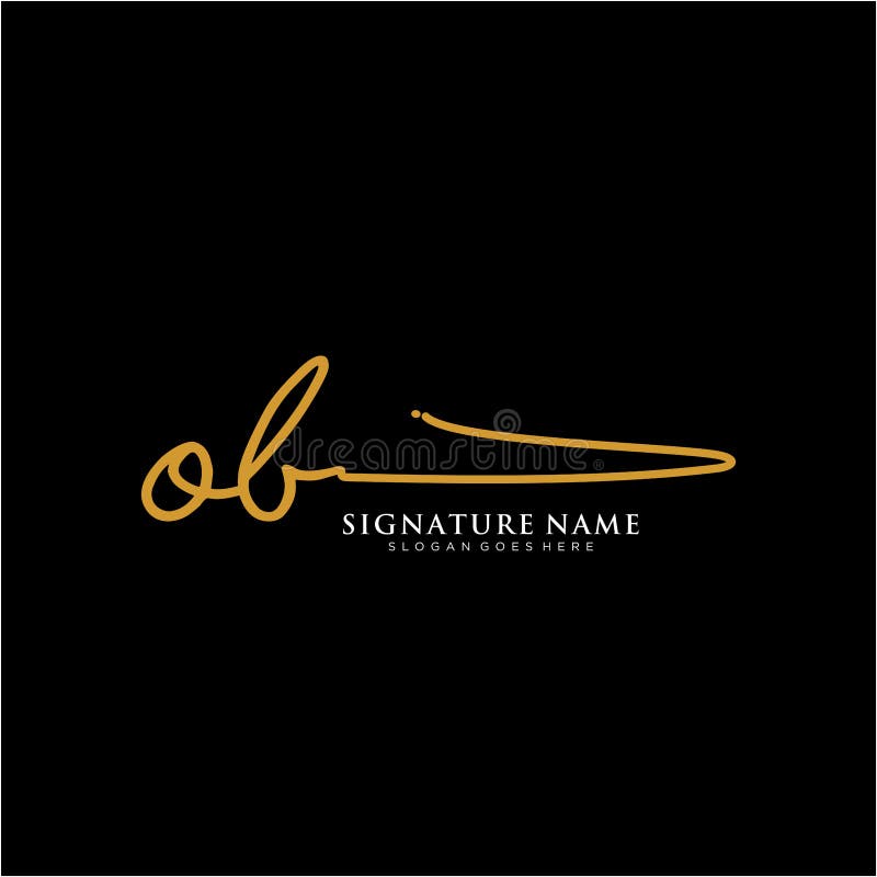 Letter OB Signature Logo Template Vector Stock Vector - Illustration of ...
