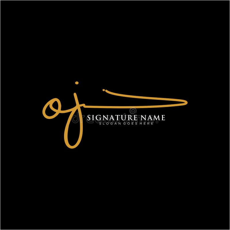 Letter OJ Signature Logo Template Vector Stock Vector - Illustration of ...