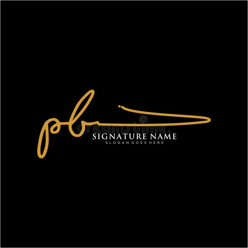 Letter PB Signature Logo Template Vector Stock Vector - Illustration of ...