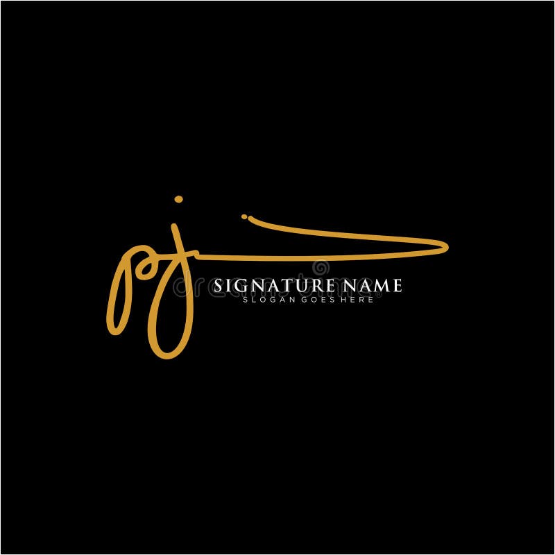 Letter PJ Signature Logo Template Vector Stock Vector - Illustration of ...