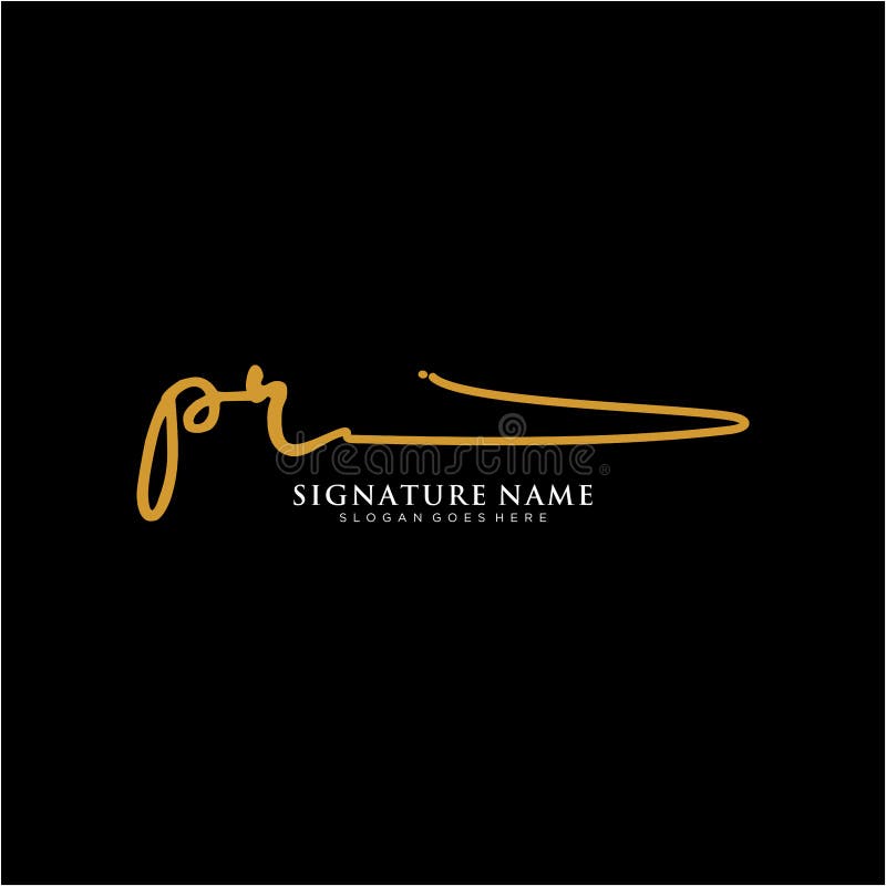 Letter PR Signature Logo Template Vector Stock Vector - Illustration of ...