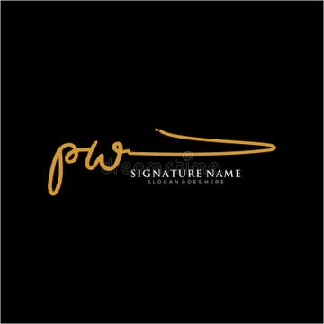 Pw Signature Logo Stock Illustrations – 223 Pw Signature Logo Stock ...