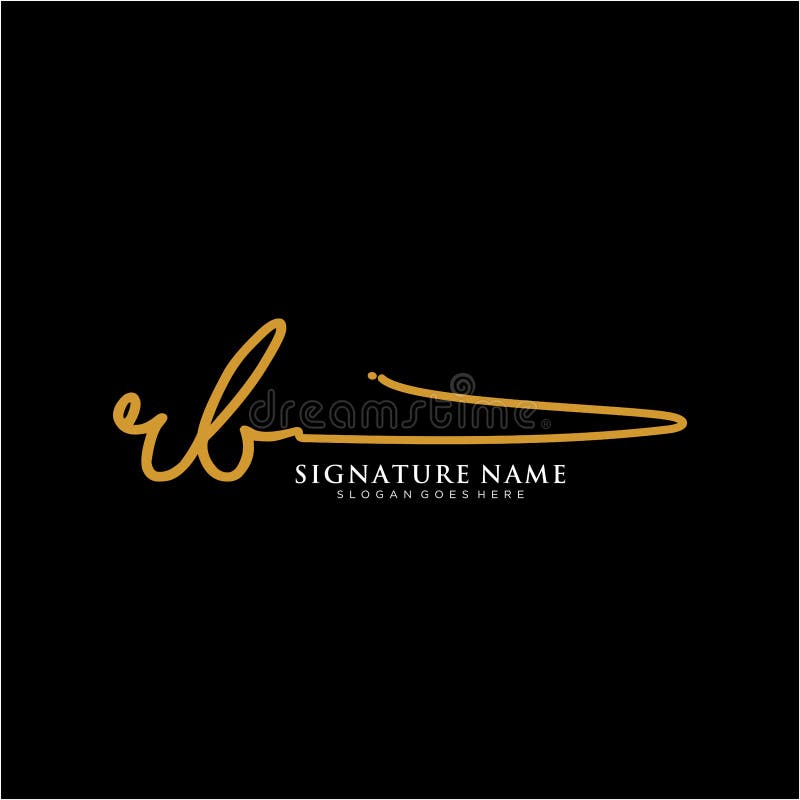 Letter RB Signature Logo Template Vector Stock Vector - Illustration of ...