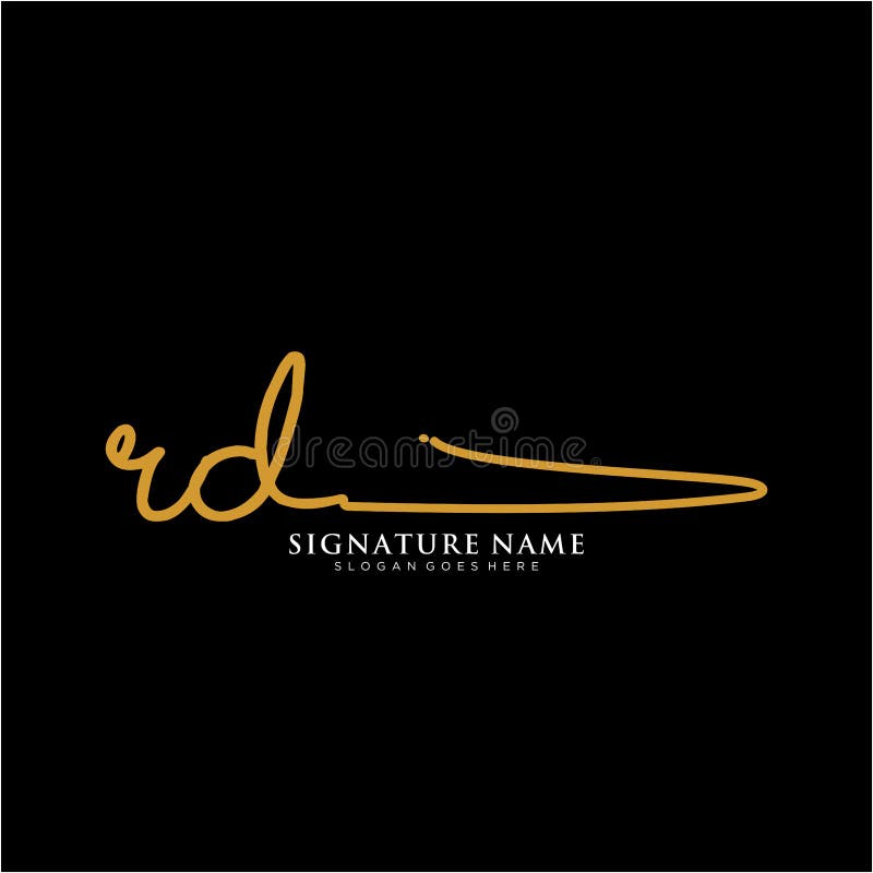 Letter RD Signature Logo Template Vector Stock Vector - Illustration of ...