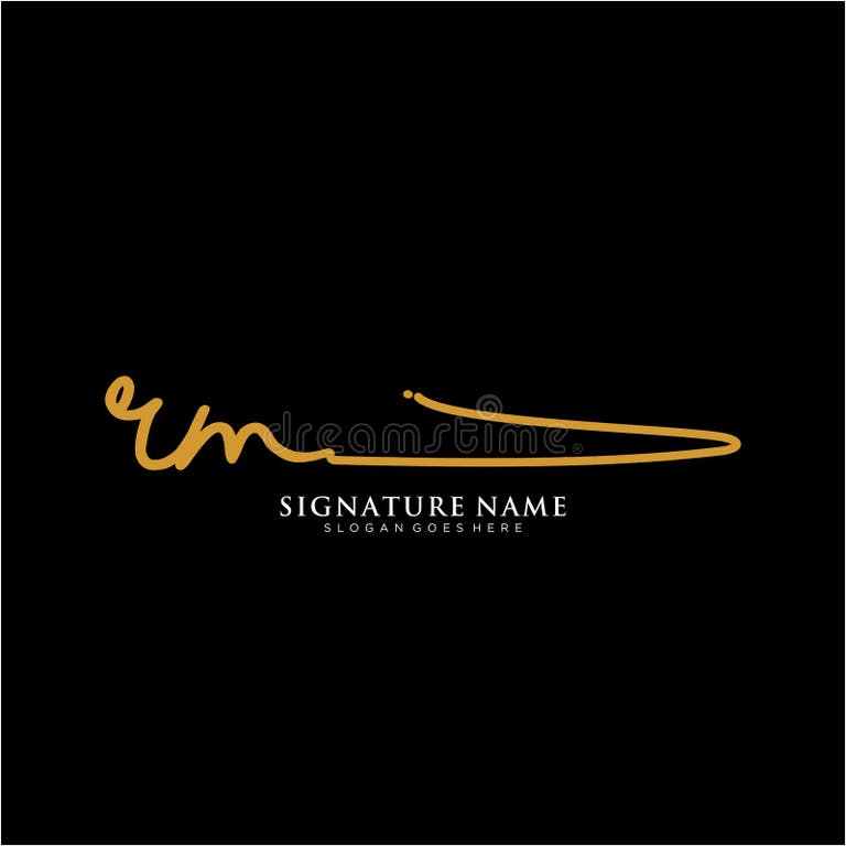 Letter RM Signature Logo Template Vector Stock Vector - Illustration of ...