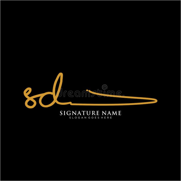 Letter SD Signature Logo Template Vector Stock Vector - Illustration of ...