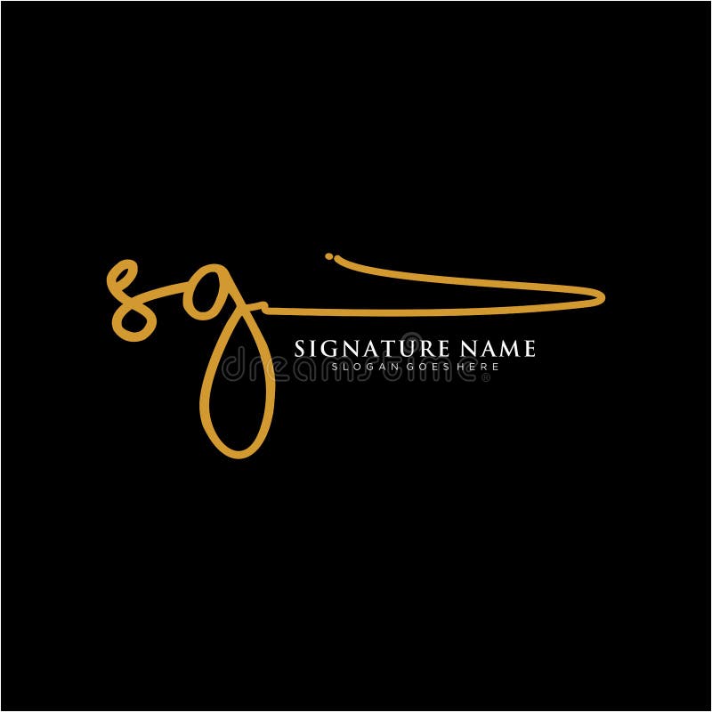 Letter SG Signature Logo Template Vector Stock Vector - Illustration of ...