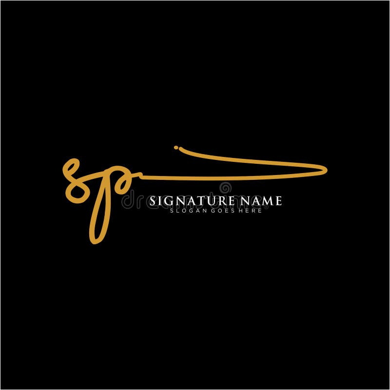 Letter SP Signature Logo Template Vector Stock Vector - Illustration of ...