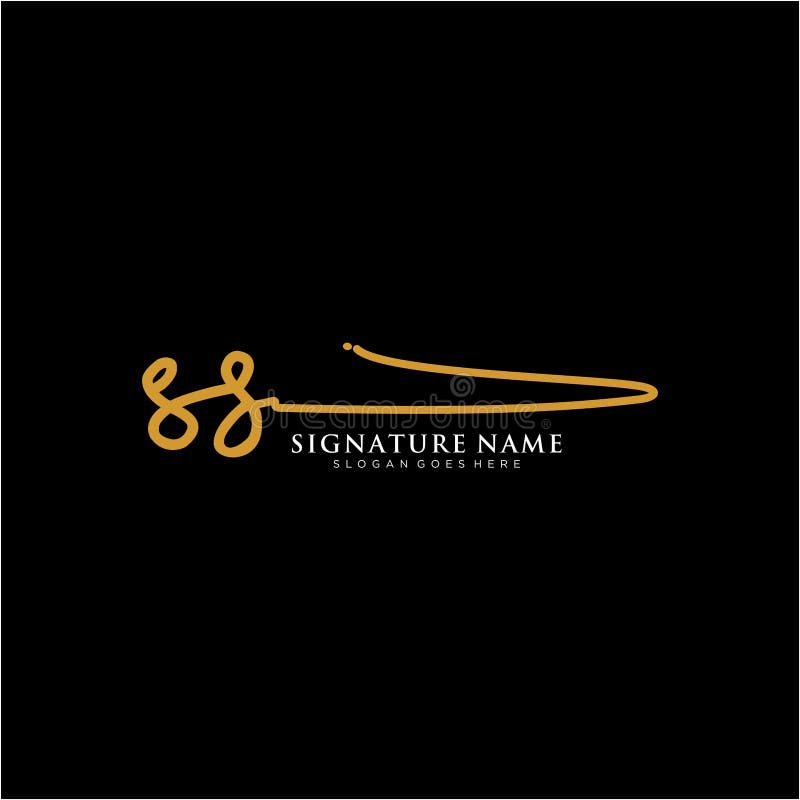 Letter SS Signature Logo Template Vector Stock Vector - Illustration of ...