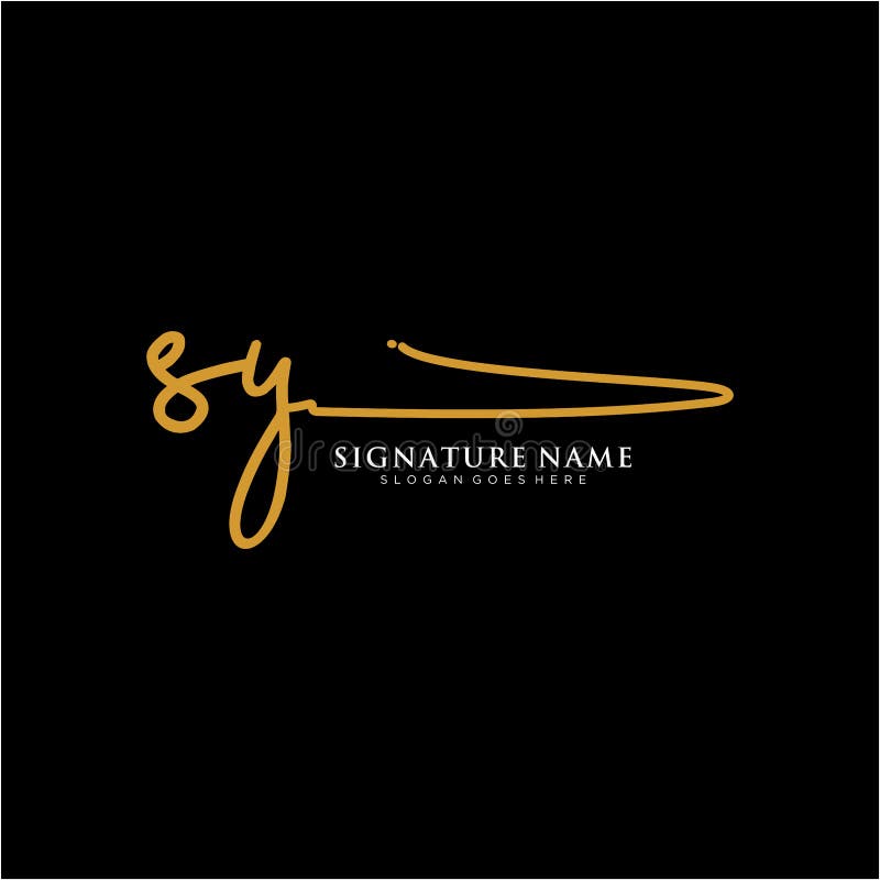 Letter SY Signature Logo Template Vector Stock Vector - Illustration of ...