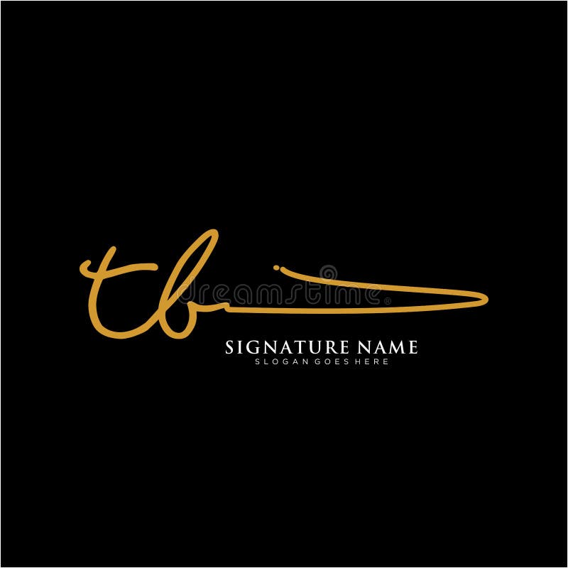 Letter TB Signature Logo Template Vector Stock Vector - Illustration of ...