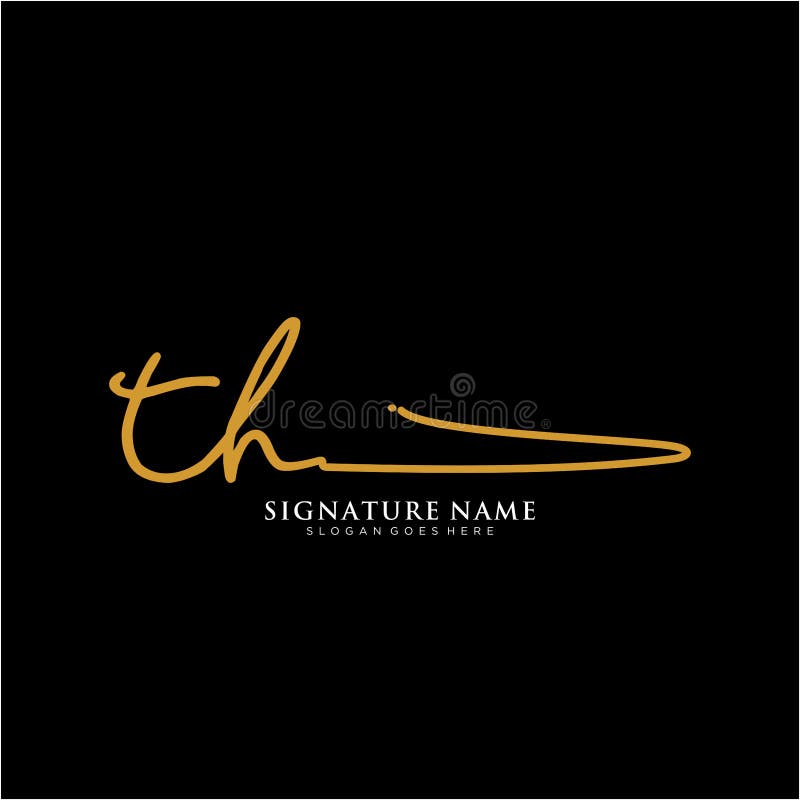 Letter TH Signature Logo Template Vector Stock Vector - Illustration of ...