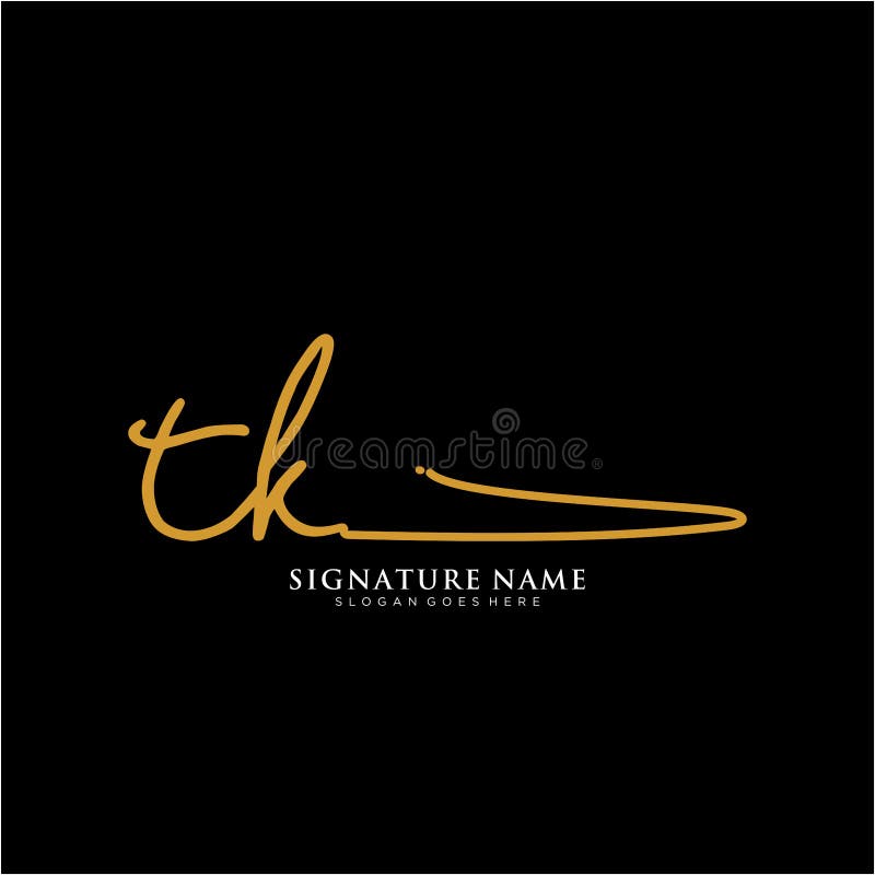Letter TK Signature Logo Template Vector Stock Vector - Illustration of ...