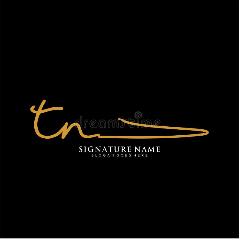 TN Signature Logo Template Vector Stock Vector - Illustration of letter ...