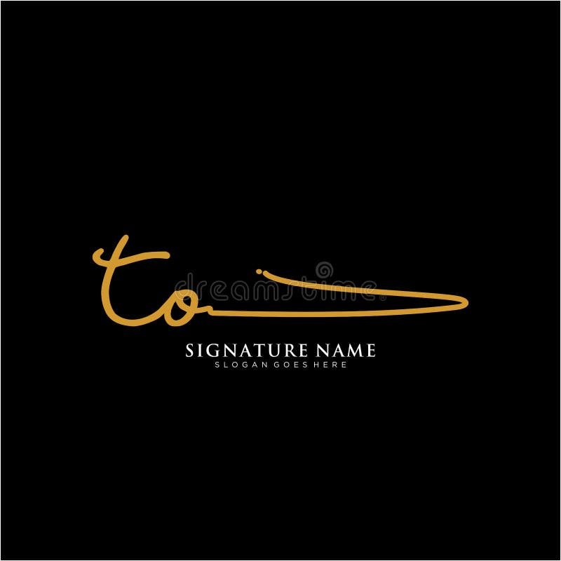Letter TO Signature Logo Template Vector Stock Vector - Illustration of ...