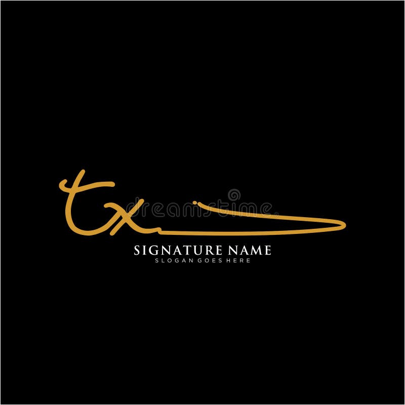 Letter TX Signature Logo Template Vector Stock Vector - Illustration of ...