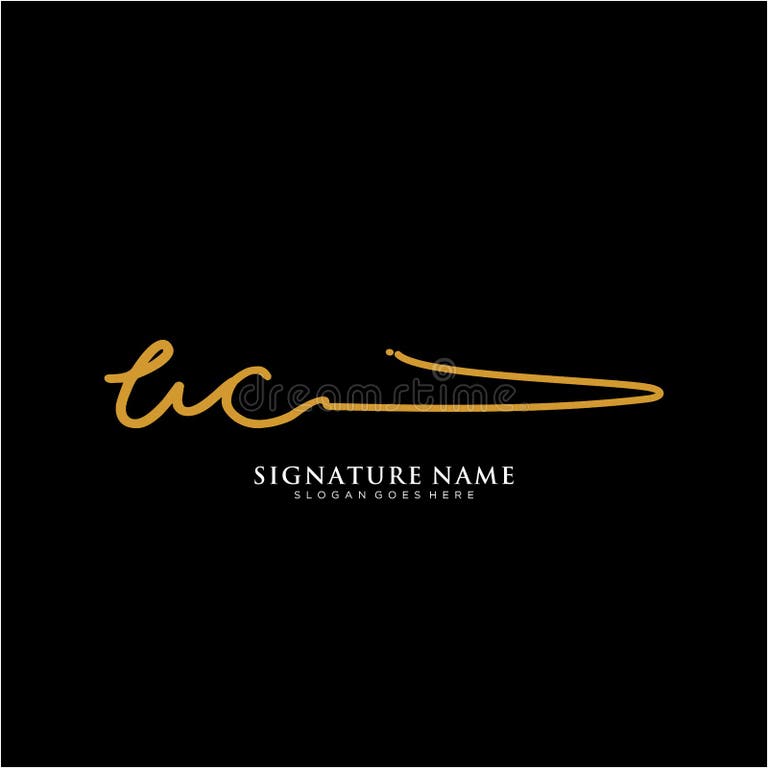 Letter UC Signature Logo Template Vector Stock Vector - Illustration of ...
