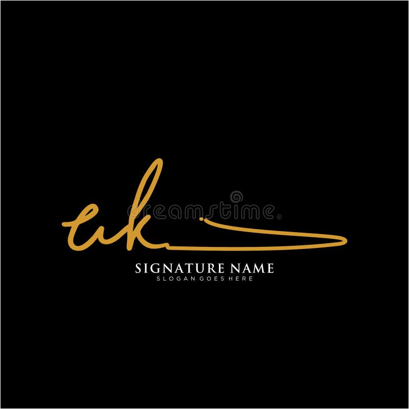 Letter UK Signature Logo Template Vector Stock Vector - Illustration of ...