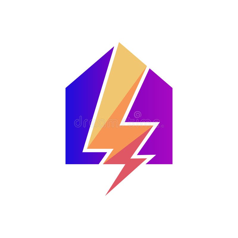 Home Lightning Logo Design Vector Icon Graphic Stock Vector ...
